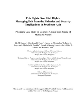 Fish fights over fish rights: managing exit from the fisheries and security implications in ...