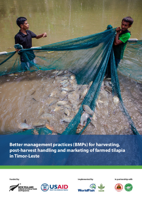 Better management practices (BMPs) for harvesting, post-harvest handling and marketing of farmed ...