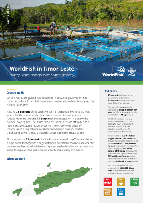WorldFish in Timor-Leste